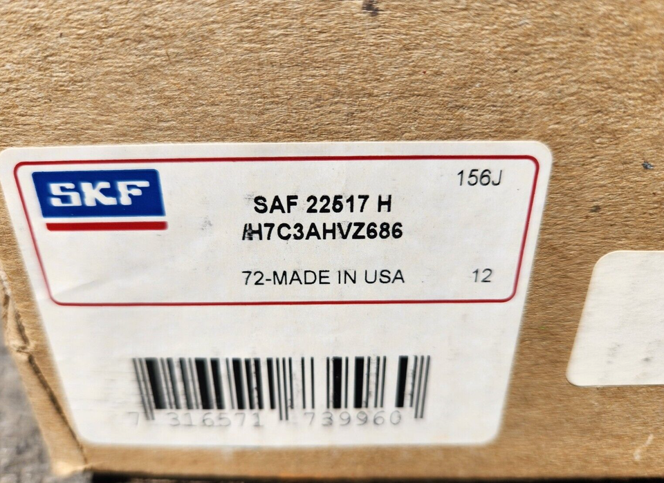 SKF Pillow Block Bearing Assembly SAF 22517 H HA 317 22217 EK/C1 517 ...