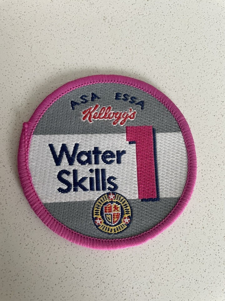 3 x CLOTH BADGE ASA ESSA KELLOGS WATER SKILLS 1 & 2 + PERSIL FUNFIT ...