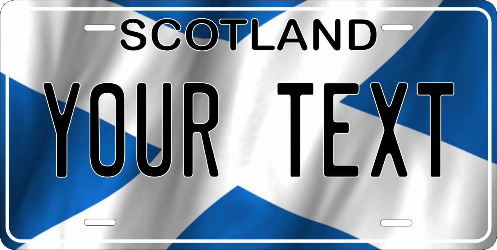 Scotland Kingdom Flag Wave License Plate Custom Car Bike Motorcycle ...