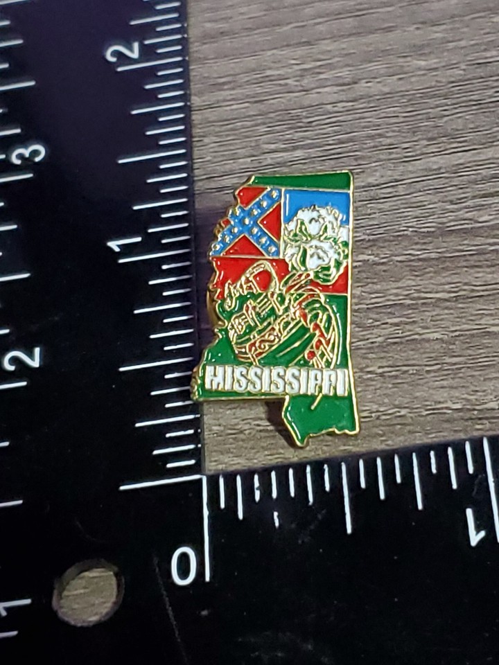 Mississippi State Magnolia Pin - Mississippi State Shaped Travel Pin Xr ...