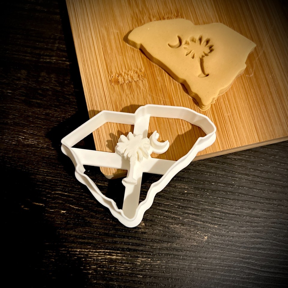 SOUTH CAROLINA State Palmetto Moon Cookie Cutter / Fondant Cutter (3D ...