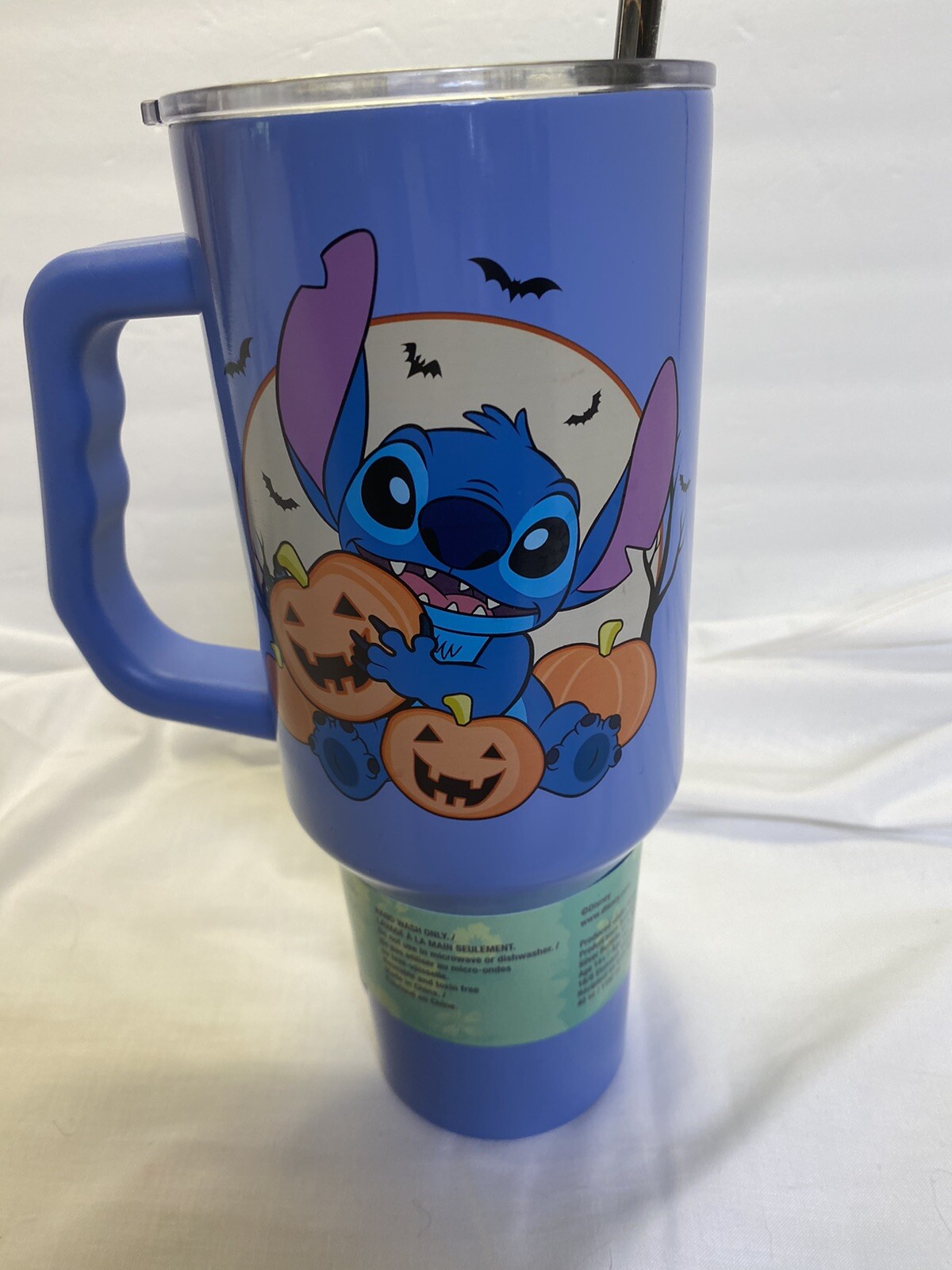 Disney Lilo & Stitch Halloween Boo Purple Steel Tumbler w Straw NEW ...