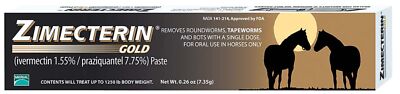 Zimecterin Gold Paste Horse Dewormer 1.55%, 26 oz | eBay