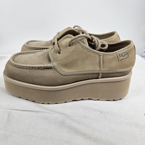 UGG CITYFUNC PLATFORM SHOES, WOMEN'S Size 9.5 SUEDE LACE UP | eBay