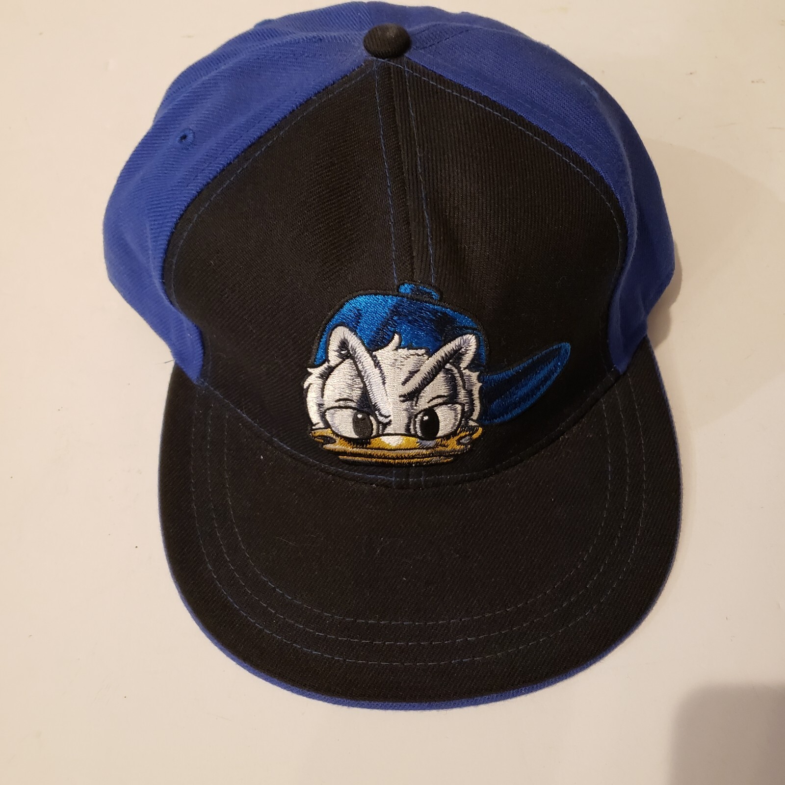 1928 Blue Black Disney Donald Duck baseball cap hat 7 5/8 Fitted Art | eBay