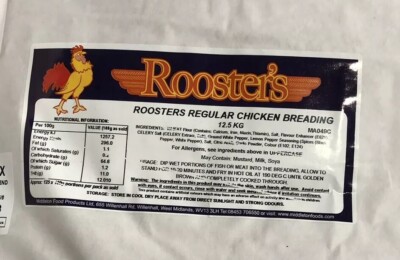 12.5kg Roosters Regular Southern Fried Chicken Breading Powder Flavour ...