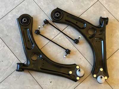 VW GOLF MK 7 12--TWO FRONT LOWER WISHBONE SUSPENSION ARMS & 2 DROP ...