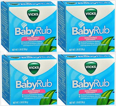 Vicks Baby Rub Soothing Comfort For Babies 1.76 OZ ( 4 pack ) / | eBay