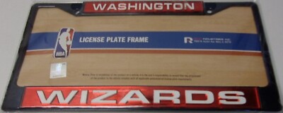 Washington Wizards Laser Inlaid Chrome License Plate Frame. Red #931 | eBay