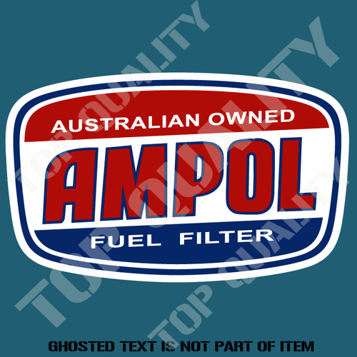 AMPOL FUEL FILTER Decal Sticker Vintage Petrol HotRod Australiana ...