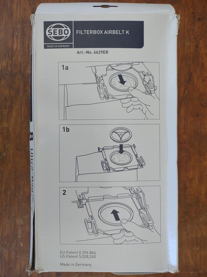 Sebo K Series Vacuum Cleaner Bags (Pack of 8) 6629ER Damaged Box | eBay