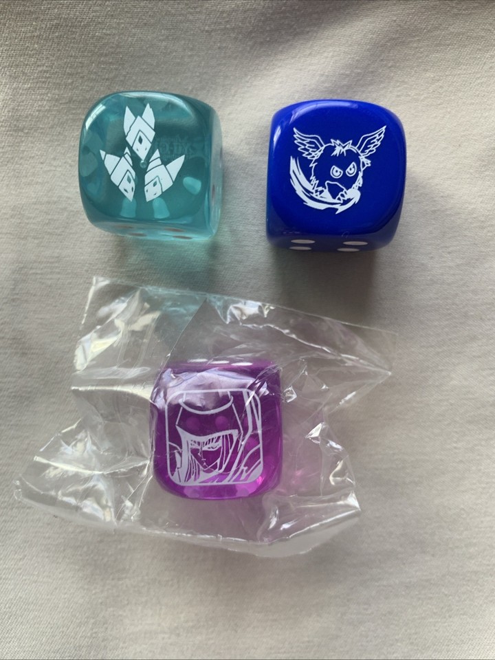 3x Yu-Gi-Oh! D6 Dice Set Trishula, Winged Kuriboh, & Dark Magician Dice ...