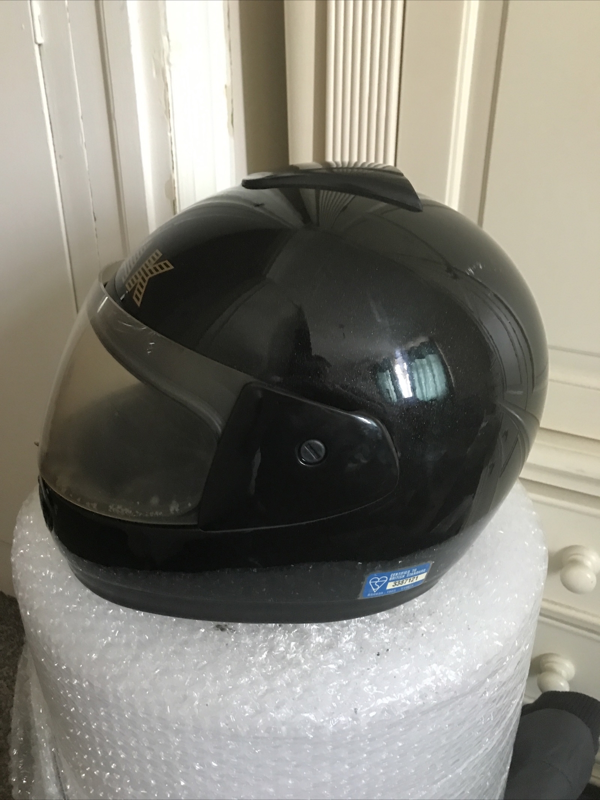 FRANK THOMAS MOTORCYCLE FULL FACE HELMET LID MATT BLACK Novak Size ...