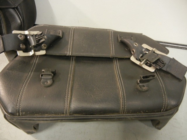 NOS Genuine Harley 2004 up XL Sportster Distressed Leather Saddlebags ...
