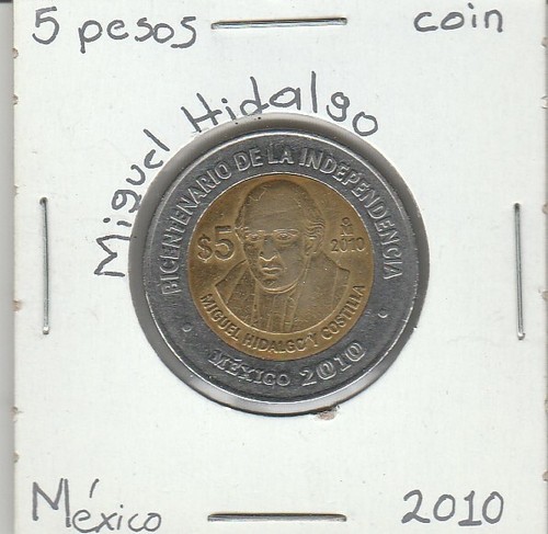 Mexico: $ 5 Pesos Coin Miguel Hidalgo Year 2010. | eBay