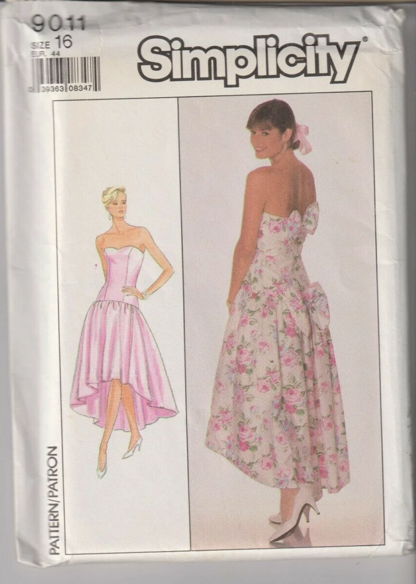 Strapless Sweetheart Dress Pattern