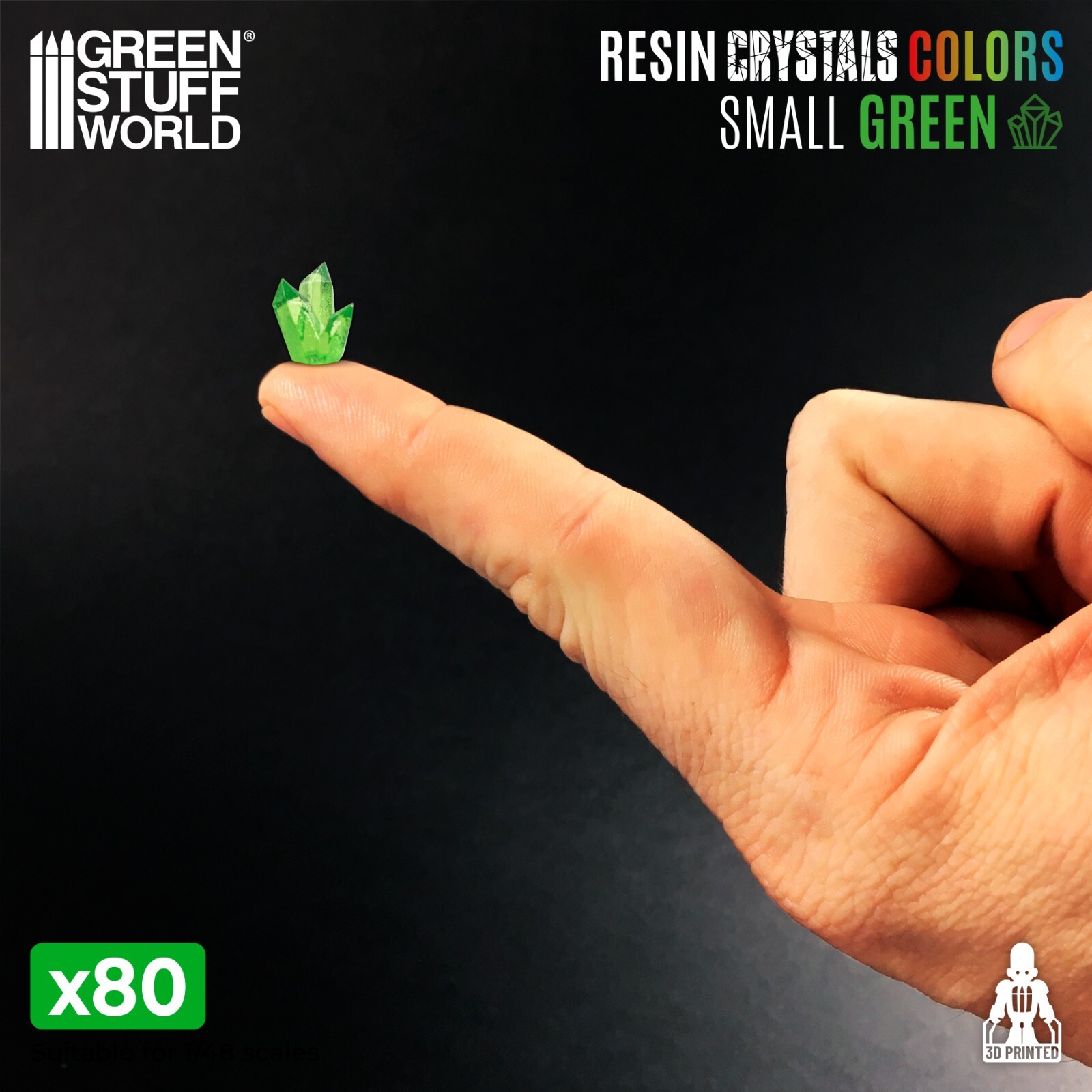 GREEN Resin Crystals - compatible with AOS Wargames Miniature Necronic ...