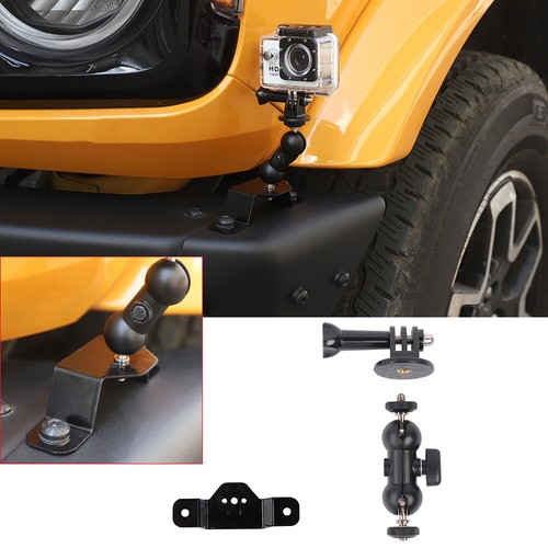 Iron Black Front Bumper Camera Mount Bracket For Ford Bronco 2021-23 ...