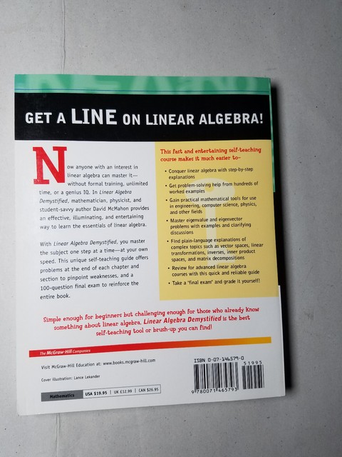 Demystified Ser.: Linear Algebra Demystified by David McMahon (2005 ...