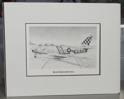 Capt Joseph McConnell's F-86 Beauteous Butch 8X10 matted print by ...