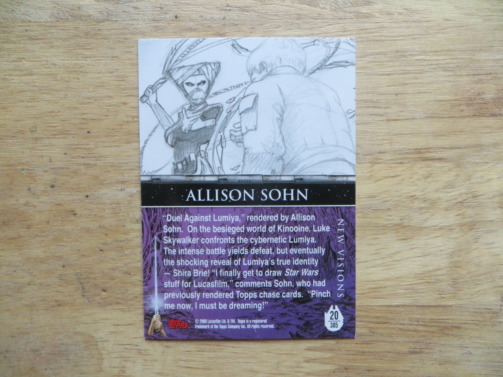 2009 TOPPS STAR WARS GALAXY 4 CARD # 20 LUMIYA, SHIRA BRIE SIGNED ...