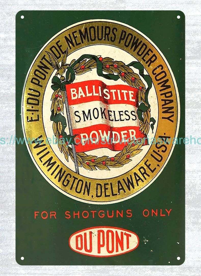 Gunpowder hunting firearm ammo Ballistite Smokeless Shotgun metal tin ...