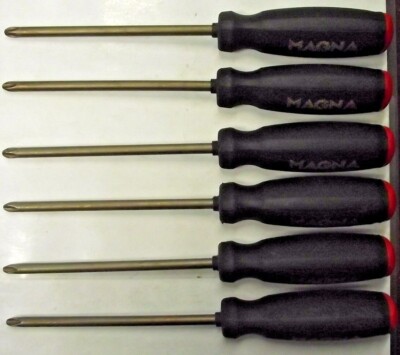 Magna 91515 6" #3 Phillips Heavy Duty Trioval Screwdrivers 6pcs USA | eBay