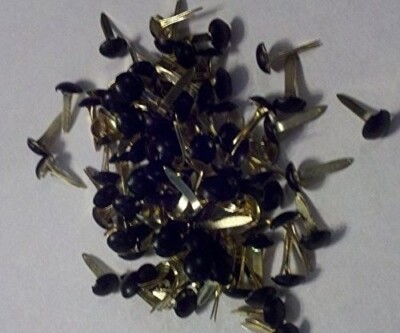 Mini Black Colored Brads - 100ct - Rounds | eBay