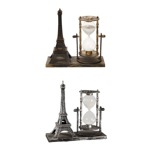 Iron Tower Hourglass Sand Timer Desk Centerpiece Sculpture Ornaments ...