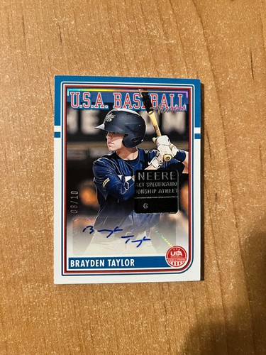 2024 Stars & Stripes - Brayden Taylor - USA Baseball Alumni Laundry Tag ...