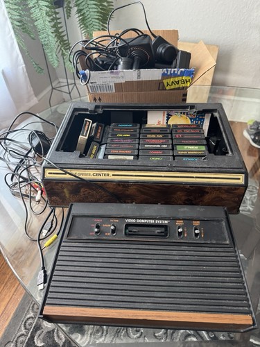 Atari 2600 Console Bundle w/ 29 Games HDMI & AV adapters. WORKS WITH ...