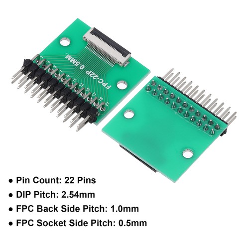 FFC FPC Connector Board 22 Pins Double Row Right Angle Pin Header ...