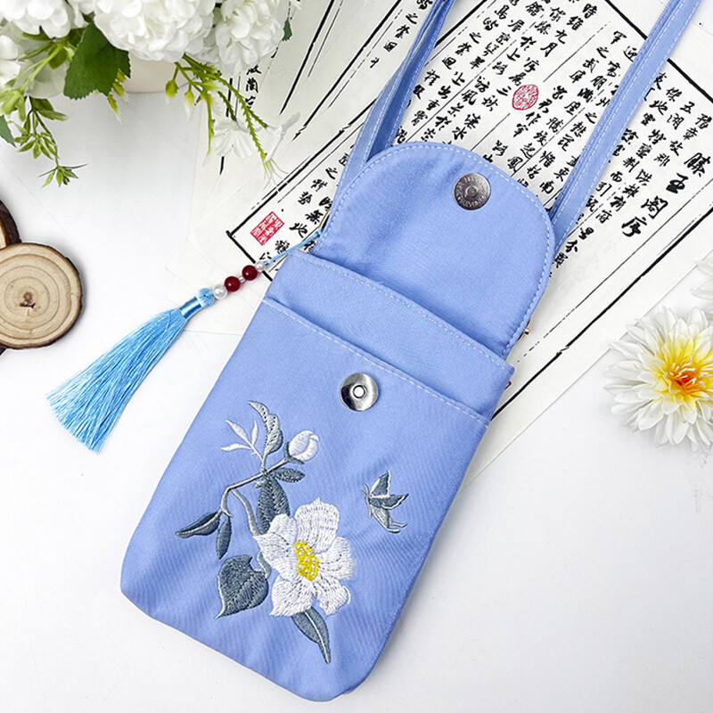 Chinese Embroidery Hanfu Bag Ancient Messenger Shoulder Bag Phone Purse ...