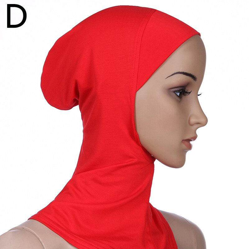 Women's Under Scarf Cap Bone Bonnet Ninja Hijab Islamic Neck Cover ...