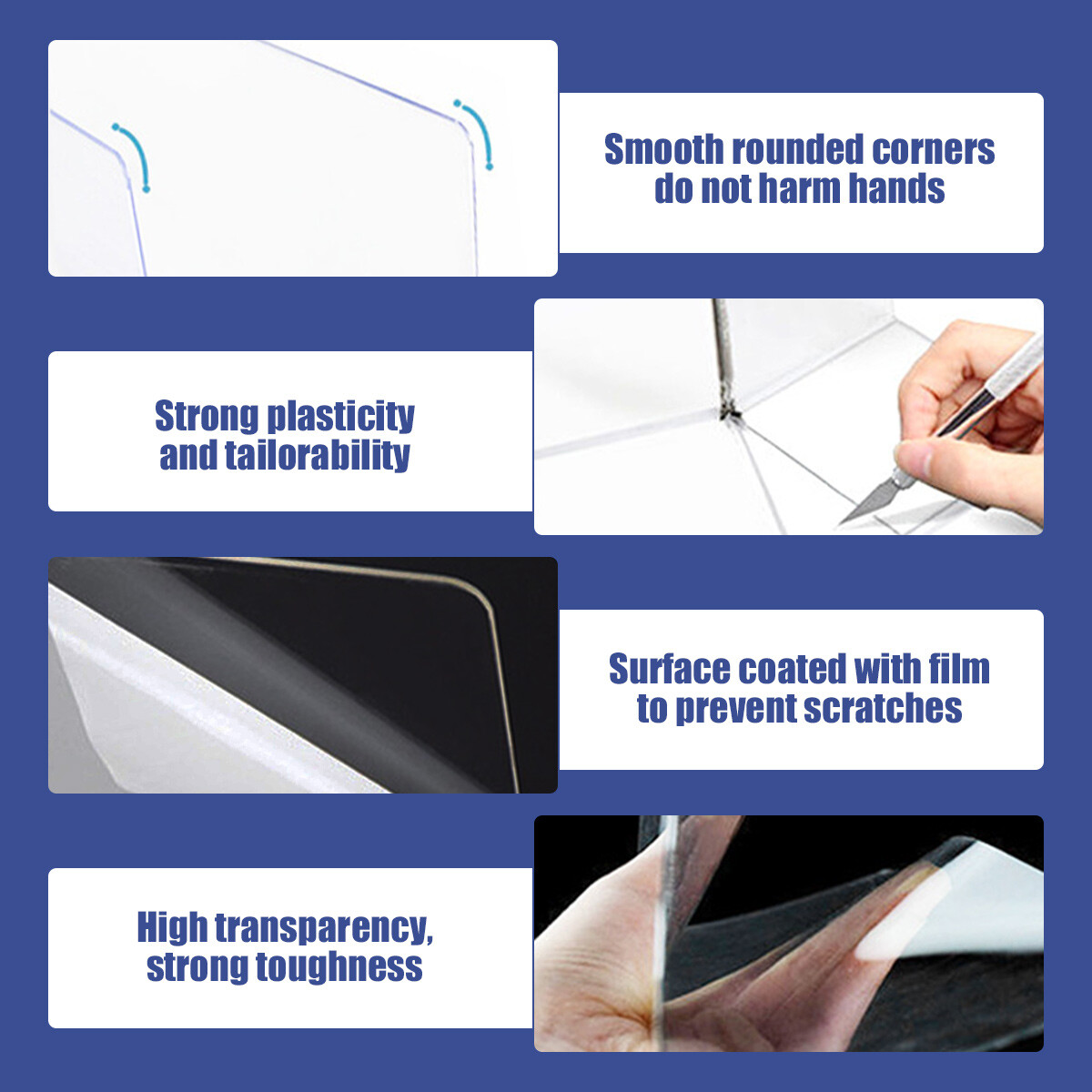 7Pcs Under Couch Blocker Transparent Toy Blocker Waterproof Under Bed ...