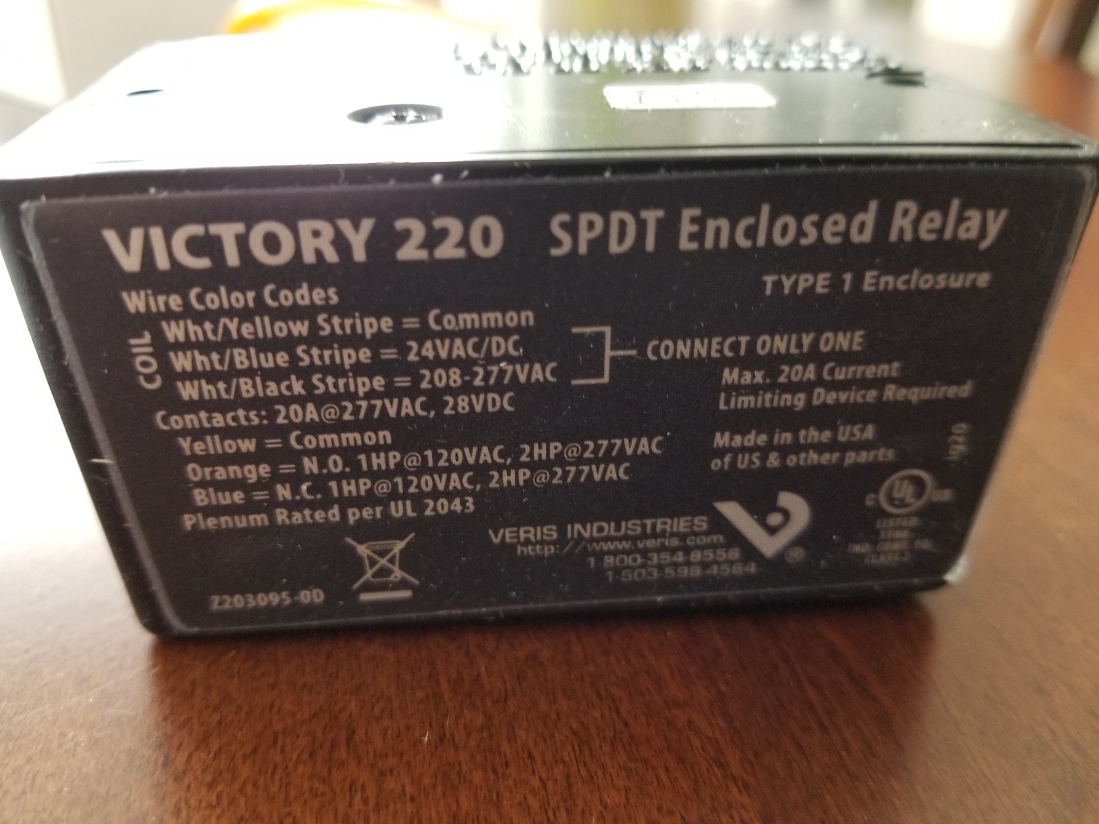 Veris Industries Victory 220 SPDT Enclosed Relay | eBay