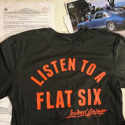 XXL Listen to a Flat Six T-shirt Lowend Garage Chicago pcar porsche 911 ...