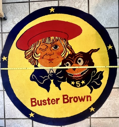 Vintage Buster Brown Shoes Rug Carpet In-Store Advertising 4.5' Round ...