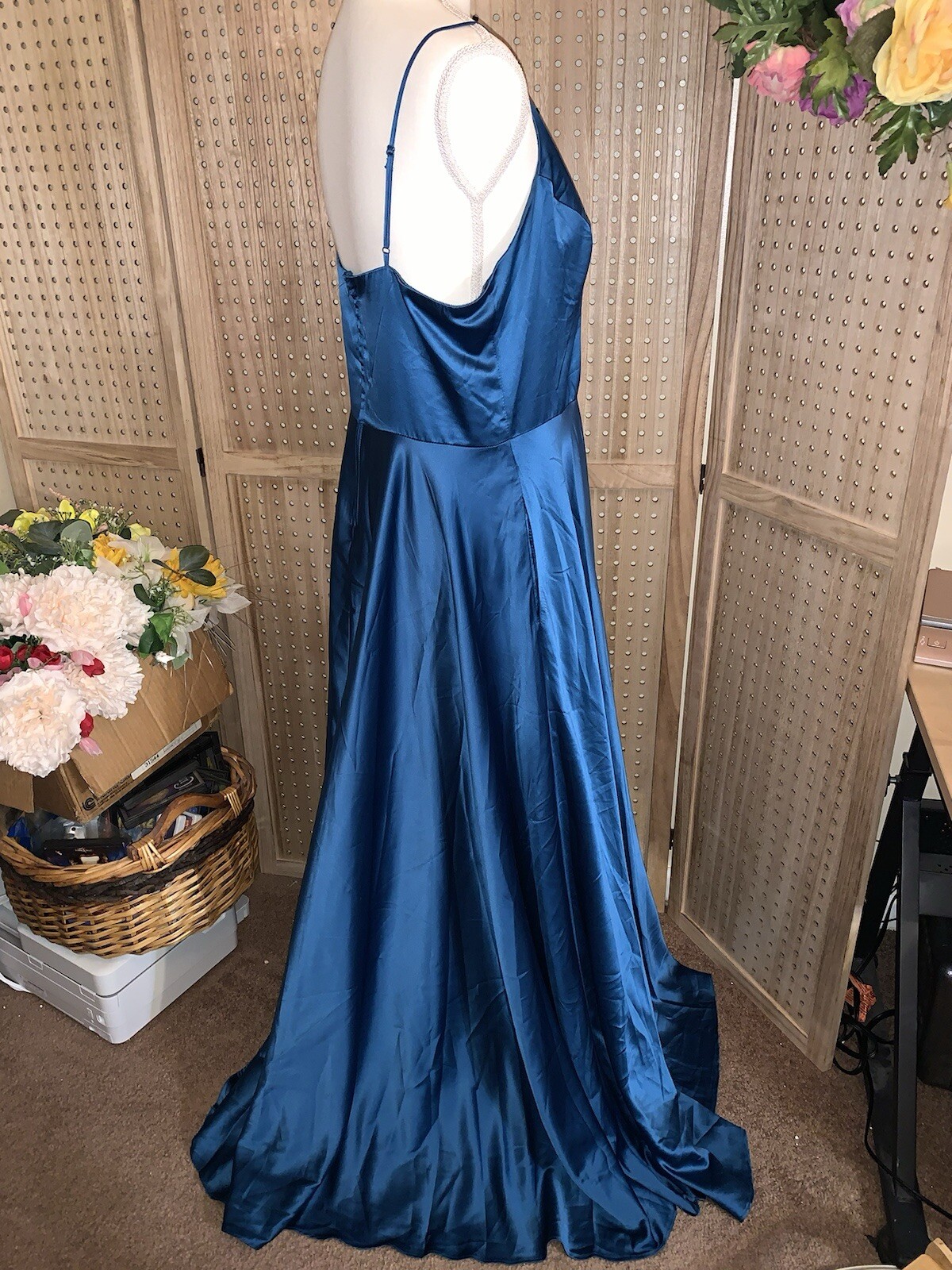 Windsor Crystal Teal Blue Prom Dress - Gem