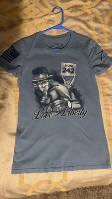Grunt Style for the Love of liberty round 242 blue L t shirt women’s | eBay