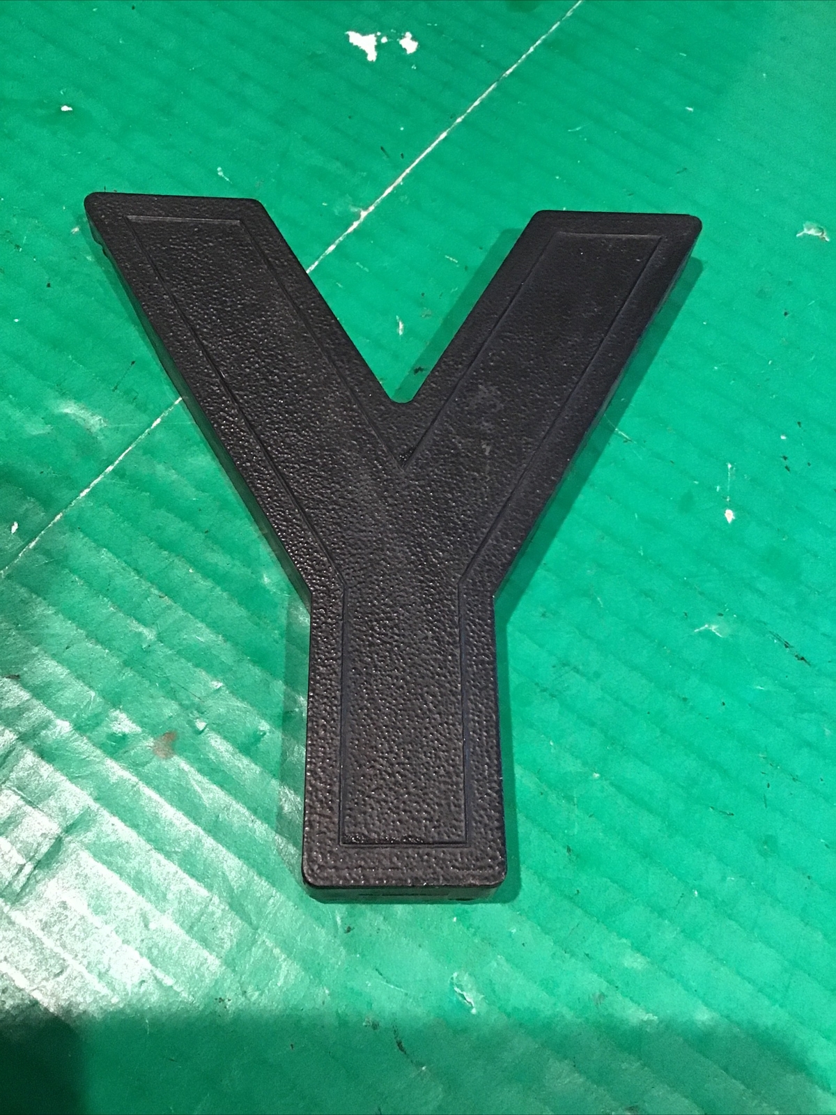 Vintage Wagner Sign 6 1/4" Plastic marquee sign letter Y black ...