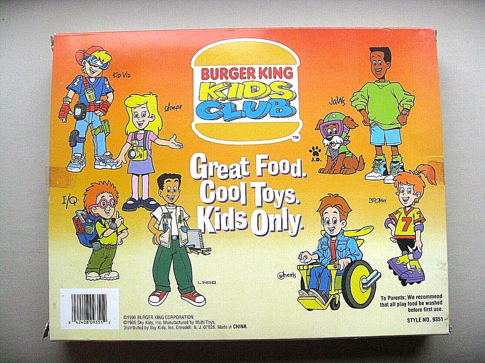 BURGER KING MEAL BOXED SET REALISTIC FAKE FAUX PLAY FOOD PROP ~ NEW ...