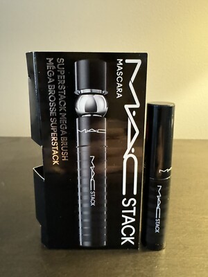 MAC Stack Mascara Superstack Mega Brush Black Stack .1 fl oz 1 ml ...