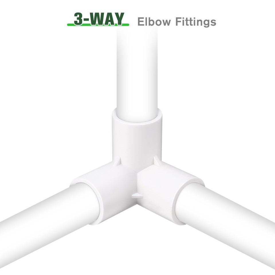 8 Pcs Pipe Connector Three Way Pvc Joints Elbow Fitting Fittings | eBay