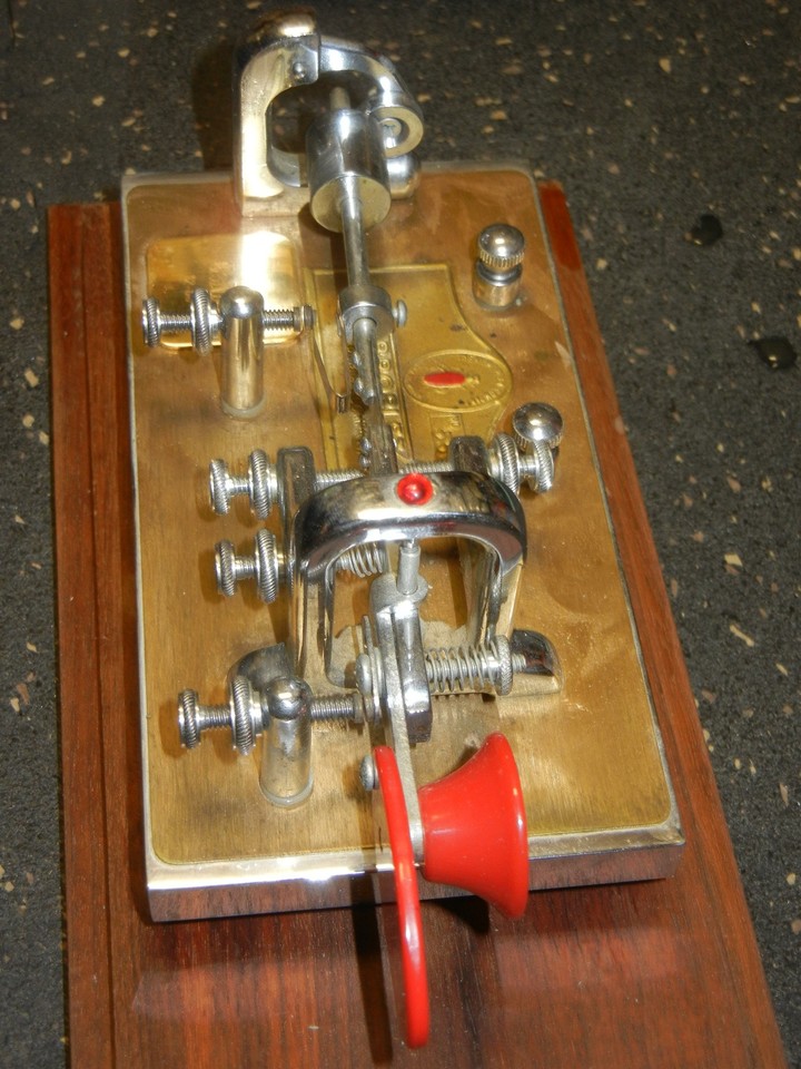 Vibroplex Telegraph Morse Key Gold Presentation Original Deluxe 55592 ...