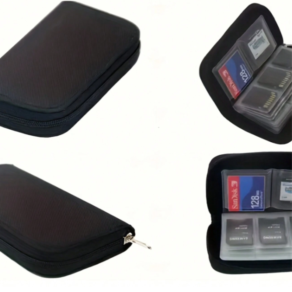 Multi-function Memory Card Bag Camera CF & SD card Storage Bag W ...