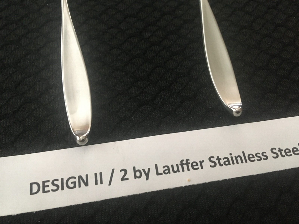 2 Pcs Design II / 2 by Lauffer 18/8 Stainless Germany Round Soup Spoons ...