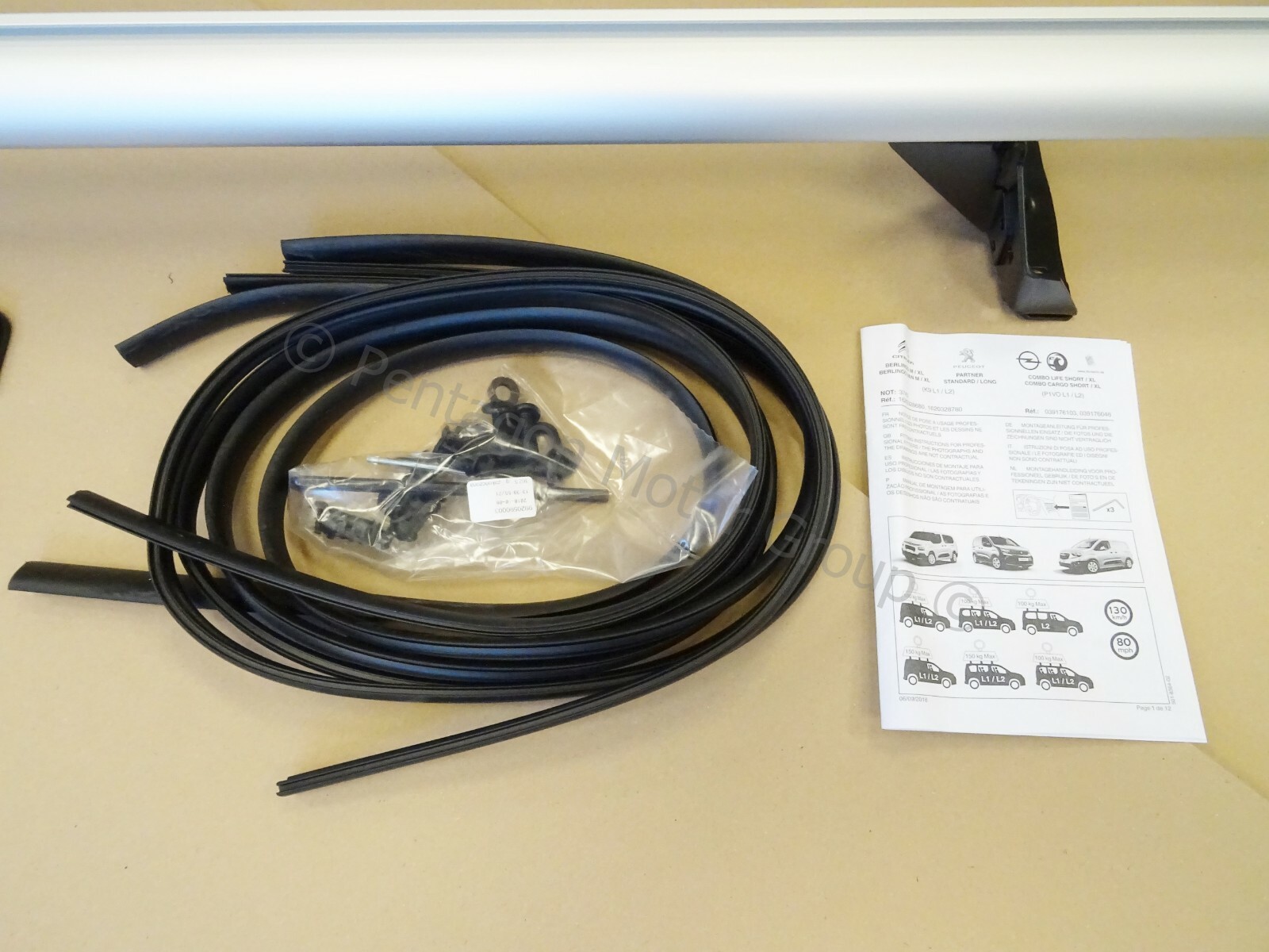 Genuine Vauxhall Combo E / Life Roof Rack Cargo Base Carrier Bars ...