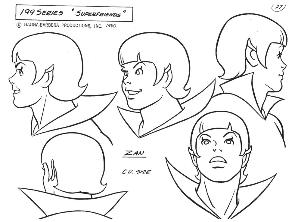 Super Friends Original Production Model Sheet: Zan, SSV1069 | eBay