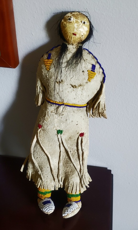 Sioux Native American Indian Beaded Doll, Circ: 1880s, 12" Tall ...